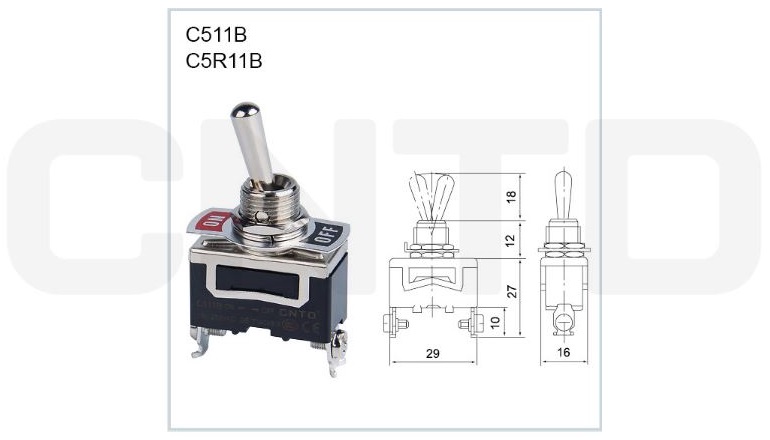 C511B Toggle Anahtar ON-OFF - Termik Elektrik