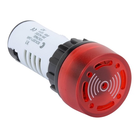 AD22-22SM-R 22mm Işıklı Buzzer Kırmızı - Termik Elektrik